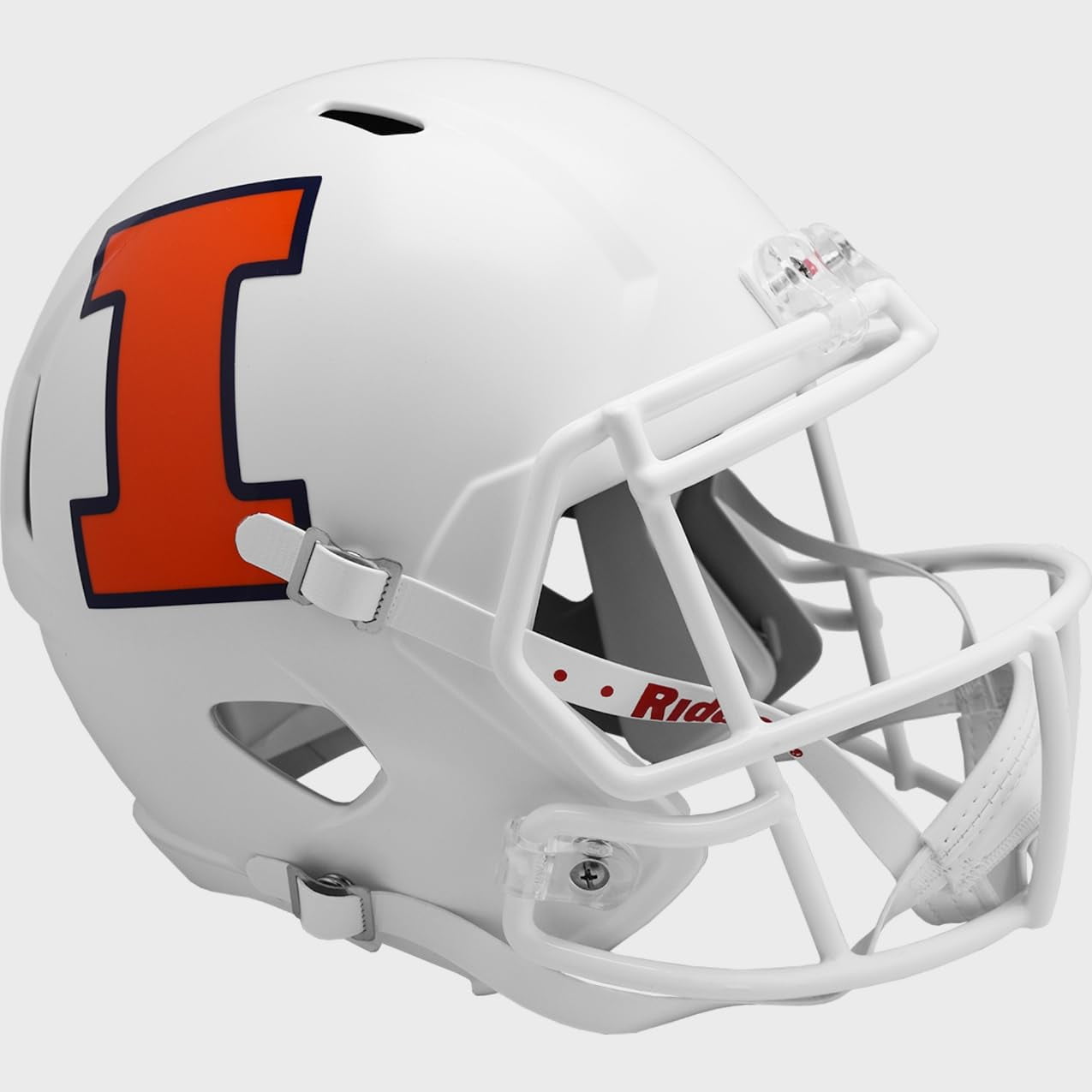 Illinois Fighting Illini White Riddell Speed Replica Full Size Football Helmet - New in Riddell ...