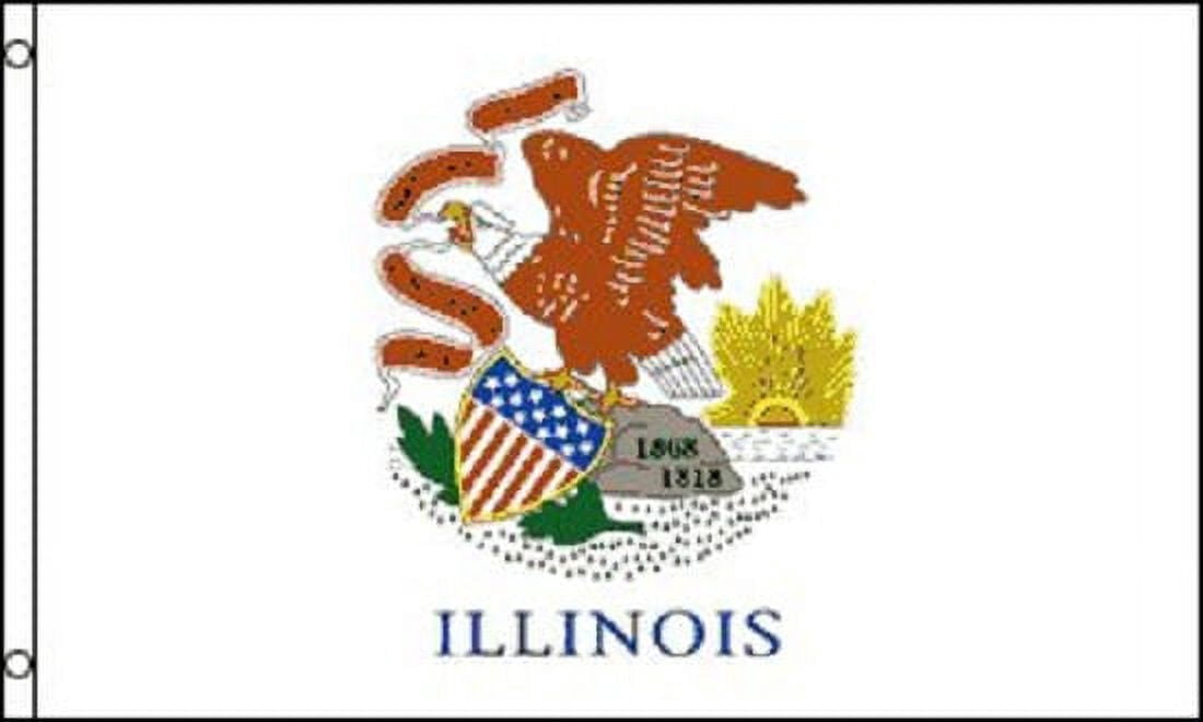Illinois Flag IL State Banner Pennant New Indoor Outdoor 3x5 Foot ...