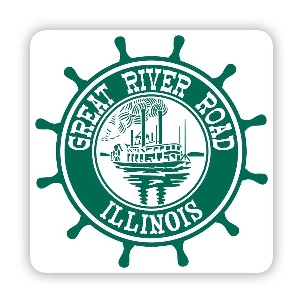 Illinois Great River Road Highway Sign Sticker Decal - Self Adhesive ...