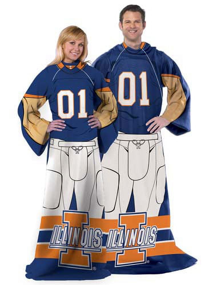 Illinois Illini Full Player Comfy Snuggie Blanket - Walmart.com