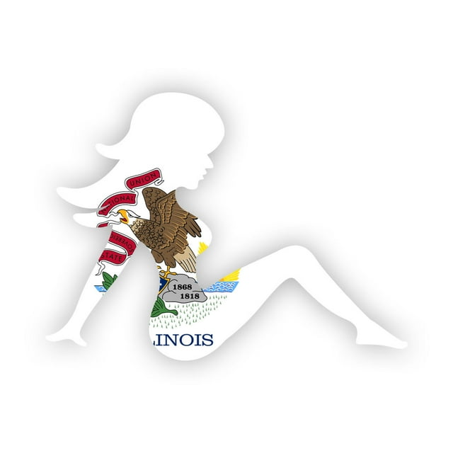 Illinois Mudflap Girl Sticker Decal - Self Adhesive Vinyl ...