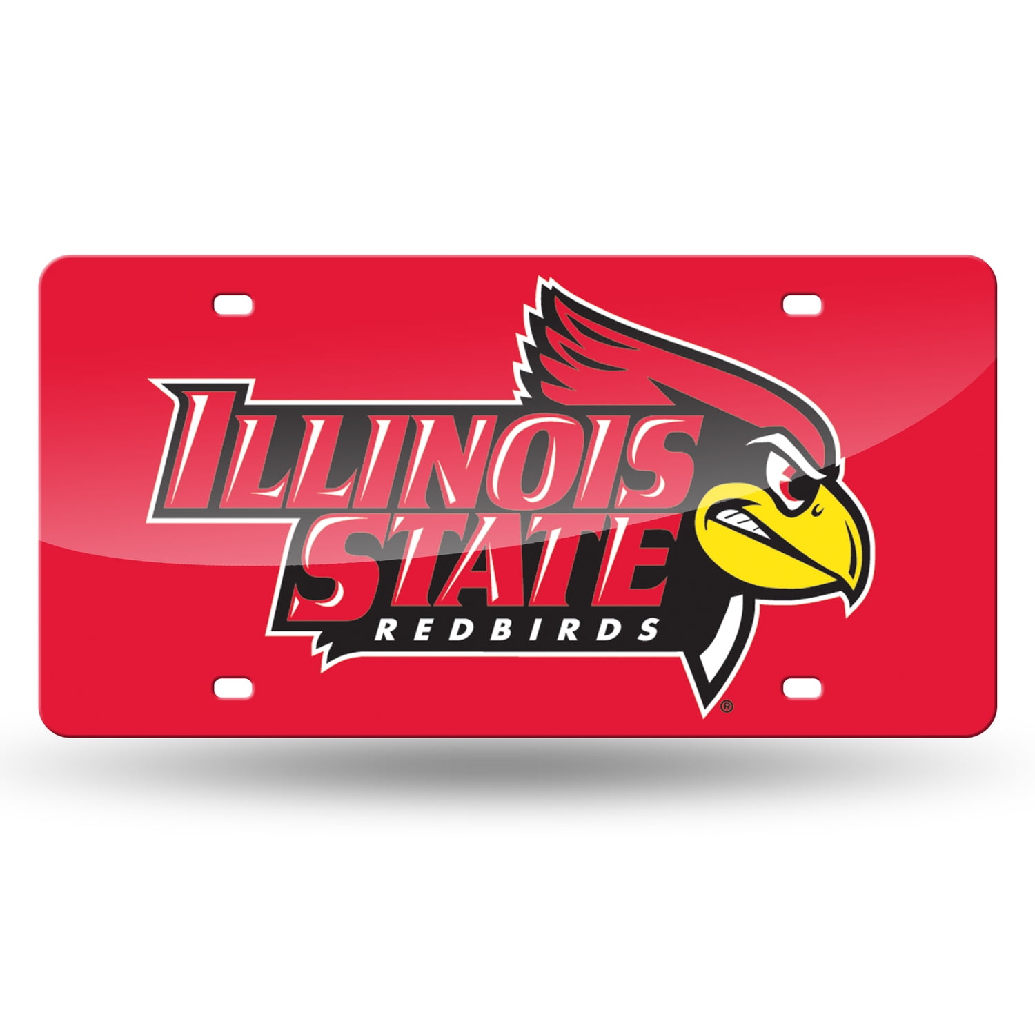 Illinois State Redbirds Red Mirrored Laser Cut License Plate Laser Tag ...