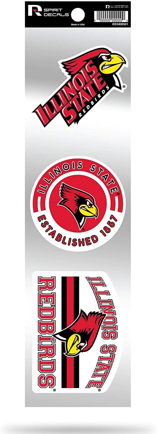 Illinois State Redbirds Triple Retro Throwback Spirit Decals Flat Vinyl ...