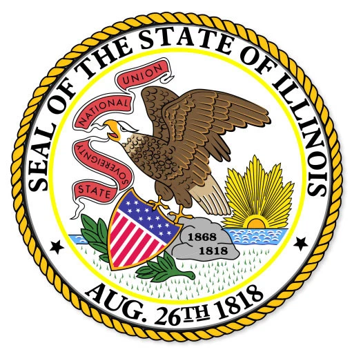 Illinois State Seal Sticker Decal Phone Decal Water Bottle Stickers Car ...