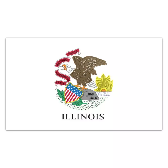 Illinois State Sticker Phone Decal Water Bottle Stickers Car Decals ...