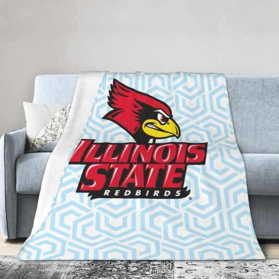 Illinois State University Logo Blanket Large Luxury Fleece Soft Anti ...