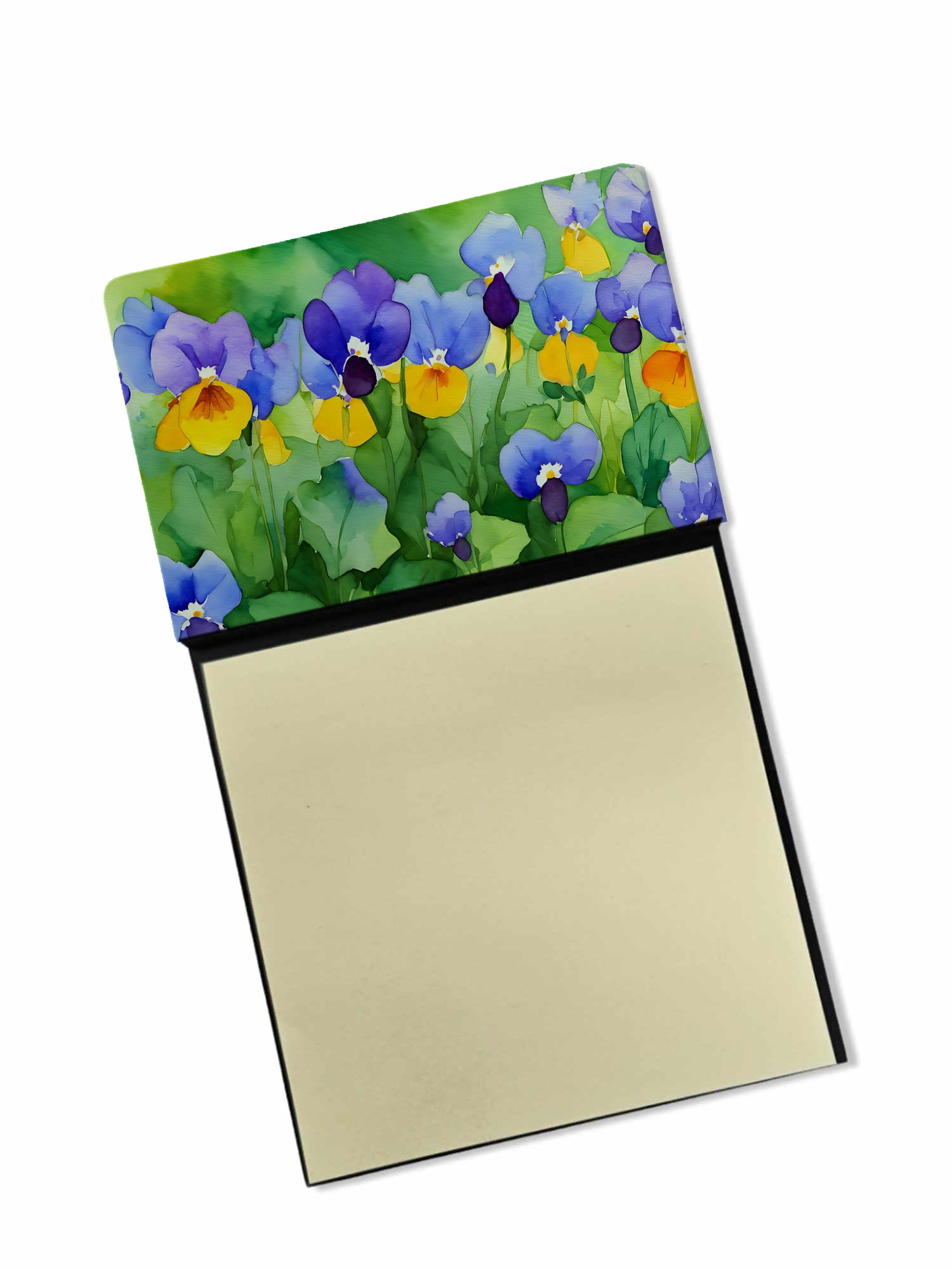 Illinois Violet in Watercolor Sticky Note Holder 3.25 in x 5.25 in ...