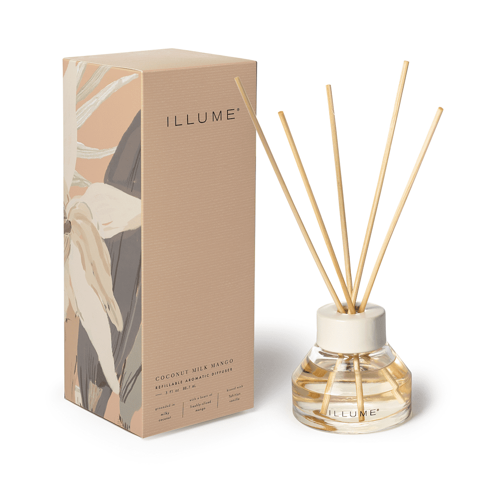 Illume Refillable Aromatic Diffuser - Coconut Milk Mango 3oz - Walmart.com