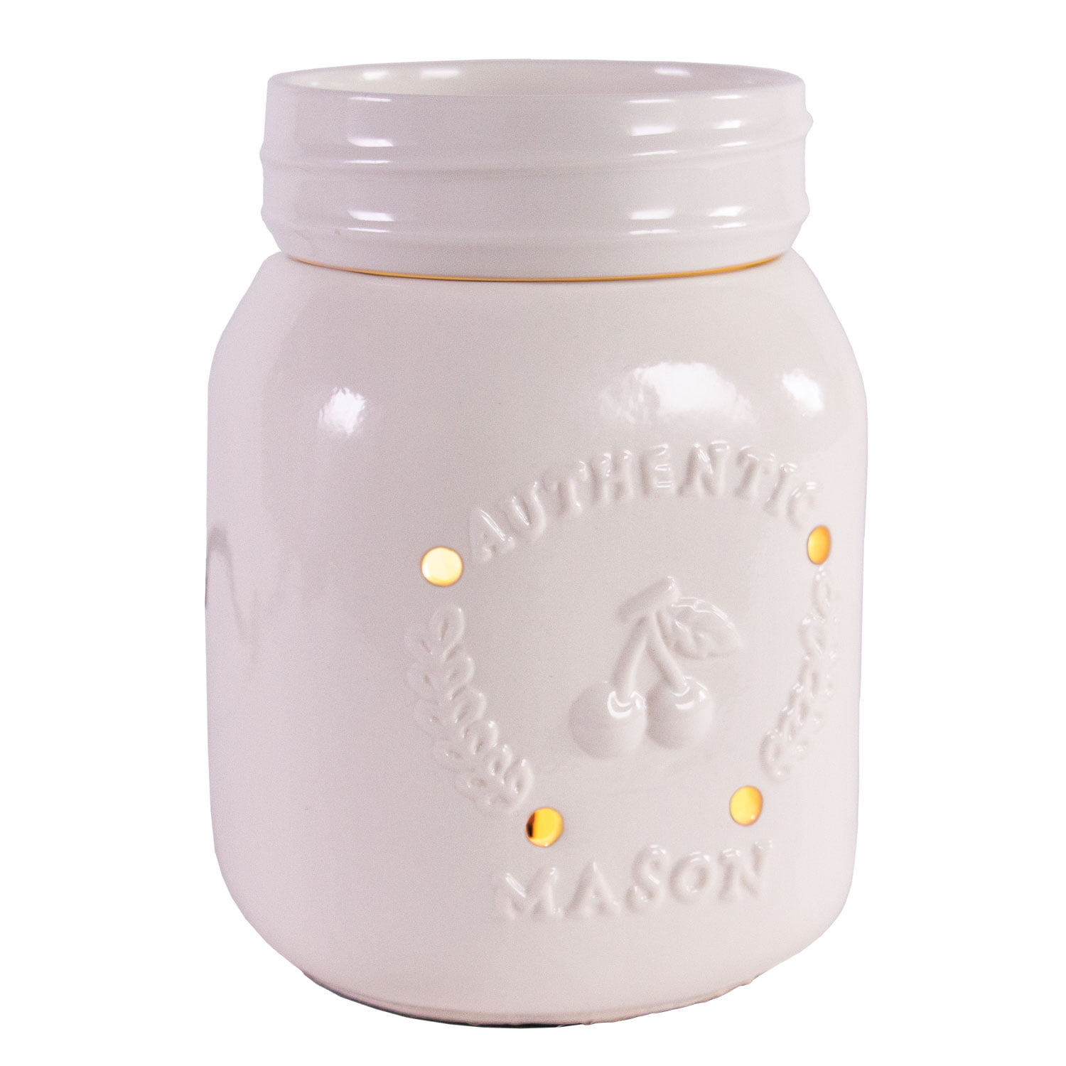IllumiScents Ceramic Wax Melt Warmer, Mason Jar Design, Electric ...