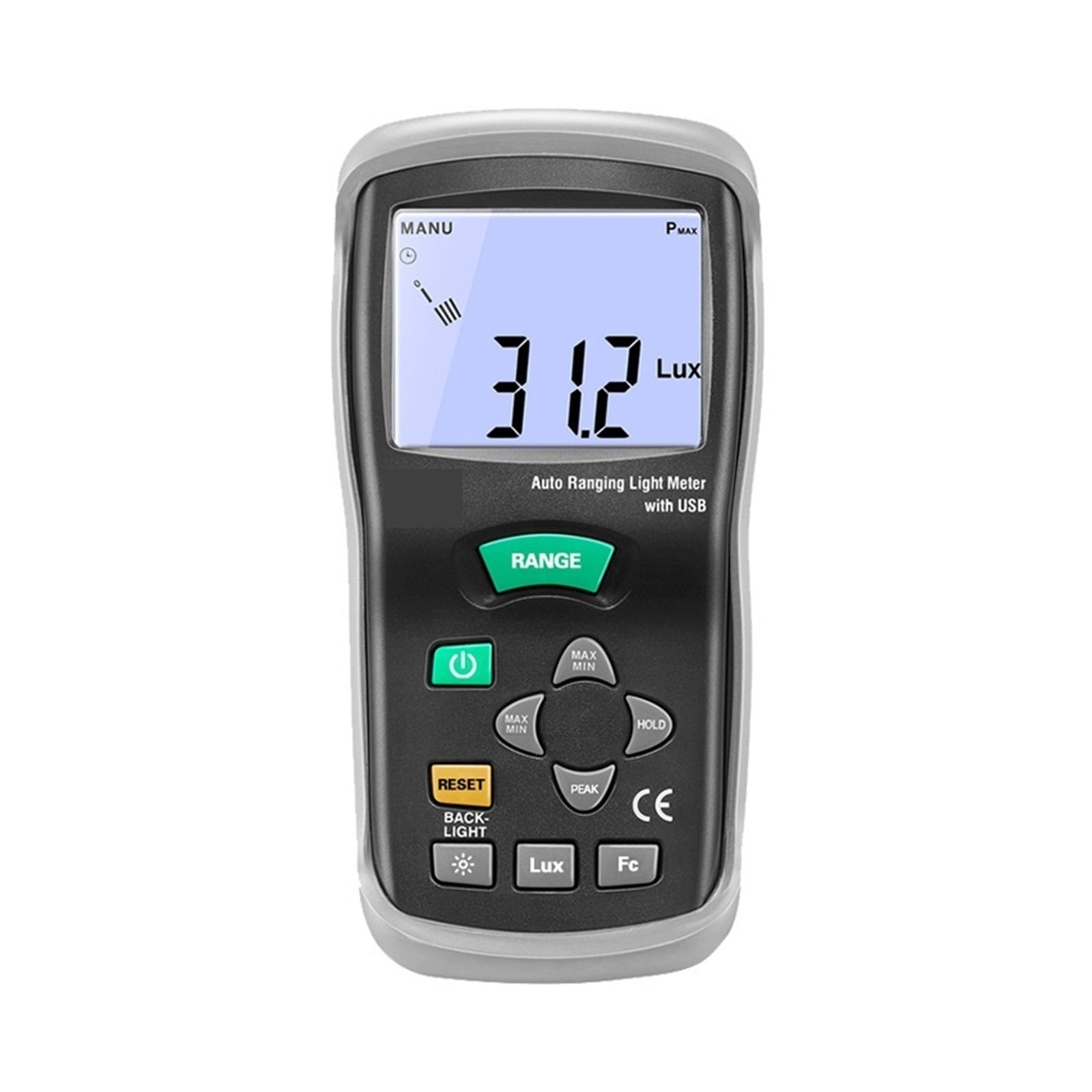 Illuminance Meter Light Meter USB Interface Brightness Test Photometer ...