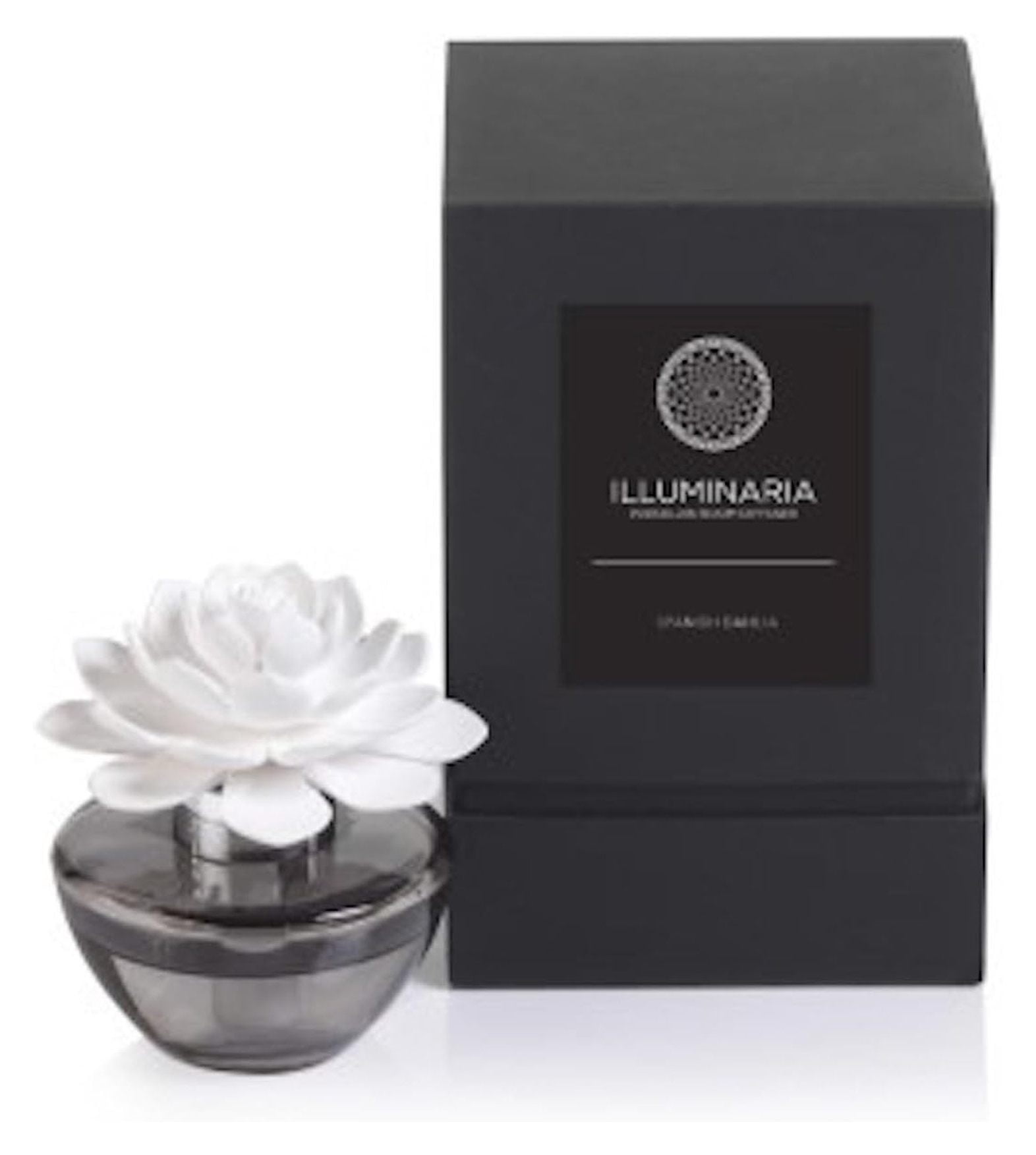 Illuminaria Porcelain Room Diffuser Gray Glass Bottle Spanish Dahlia - Walmart.com