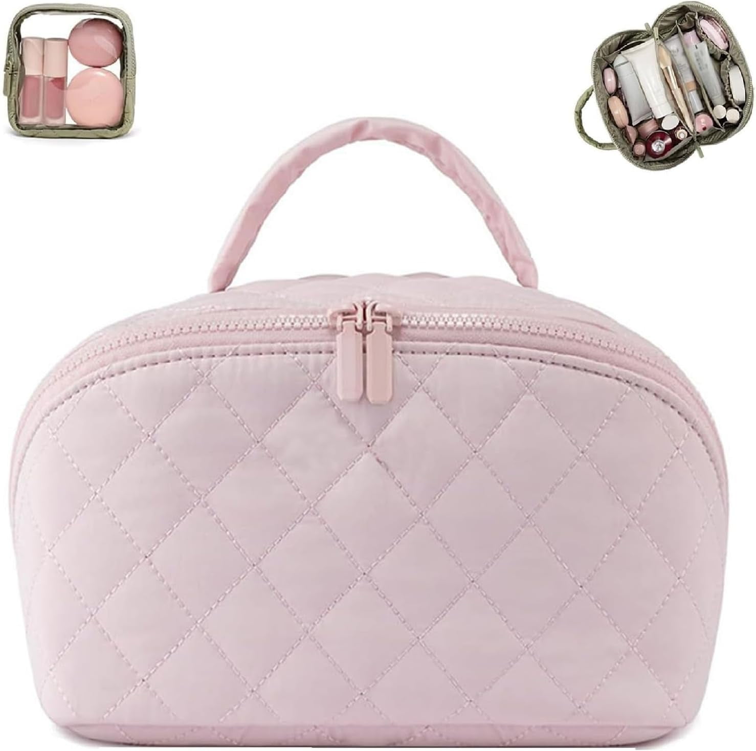 Illuminate Makeup Bag,Wide Open Flat Lying Cosmetic Organizer,5 ...