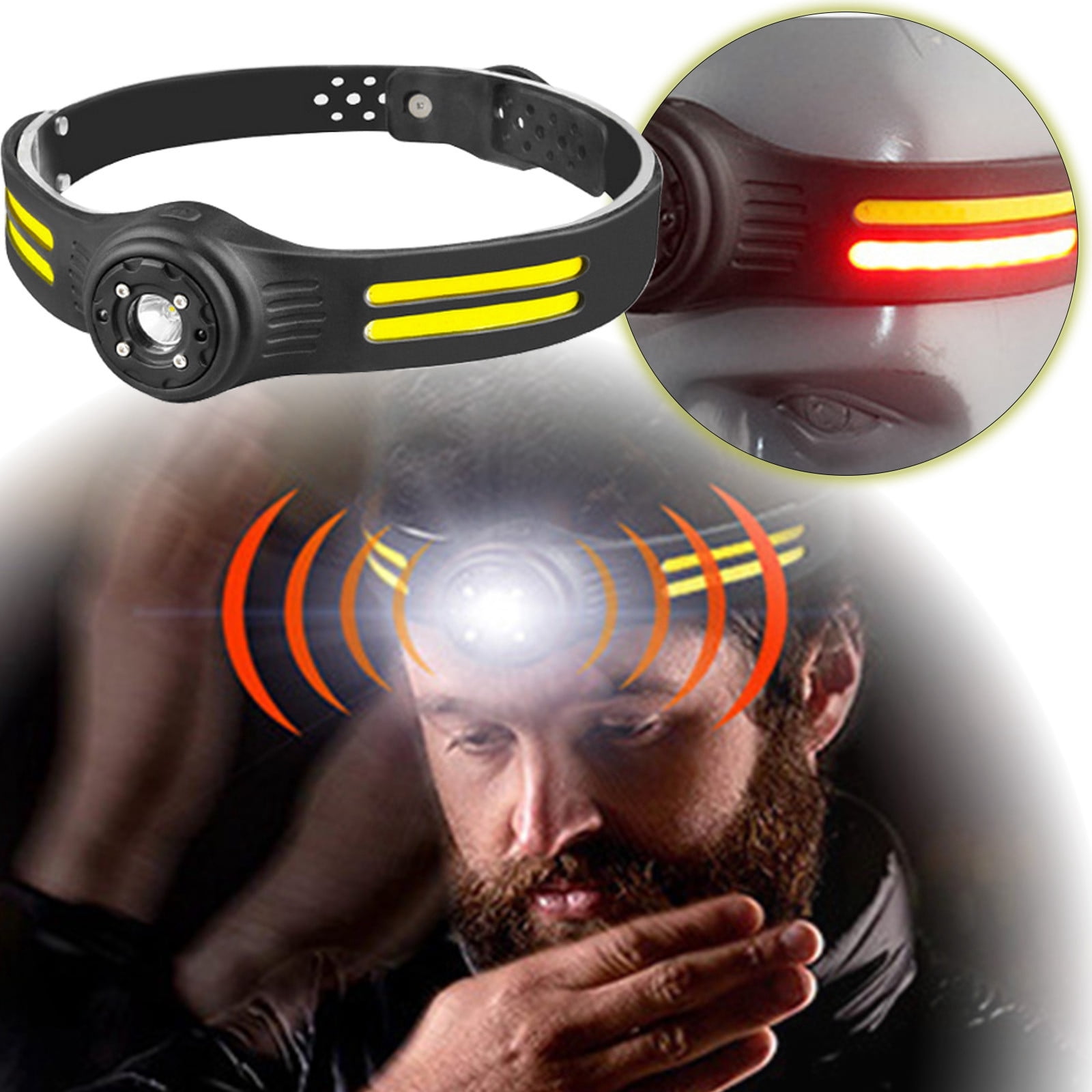 "Illuminate The Night With USB Rechargeable LED Headlamp Powerful Light ...