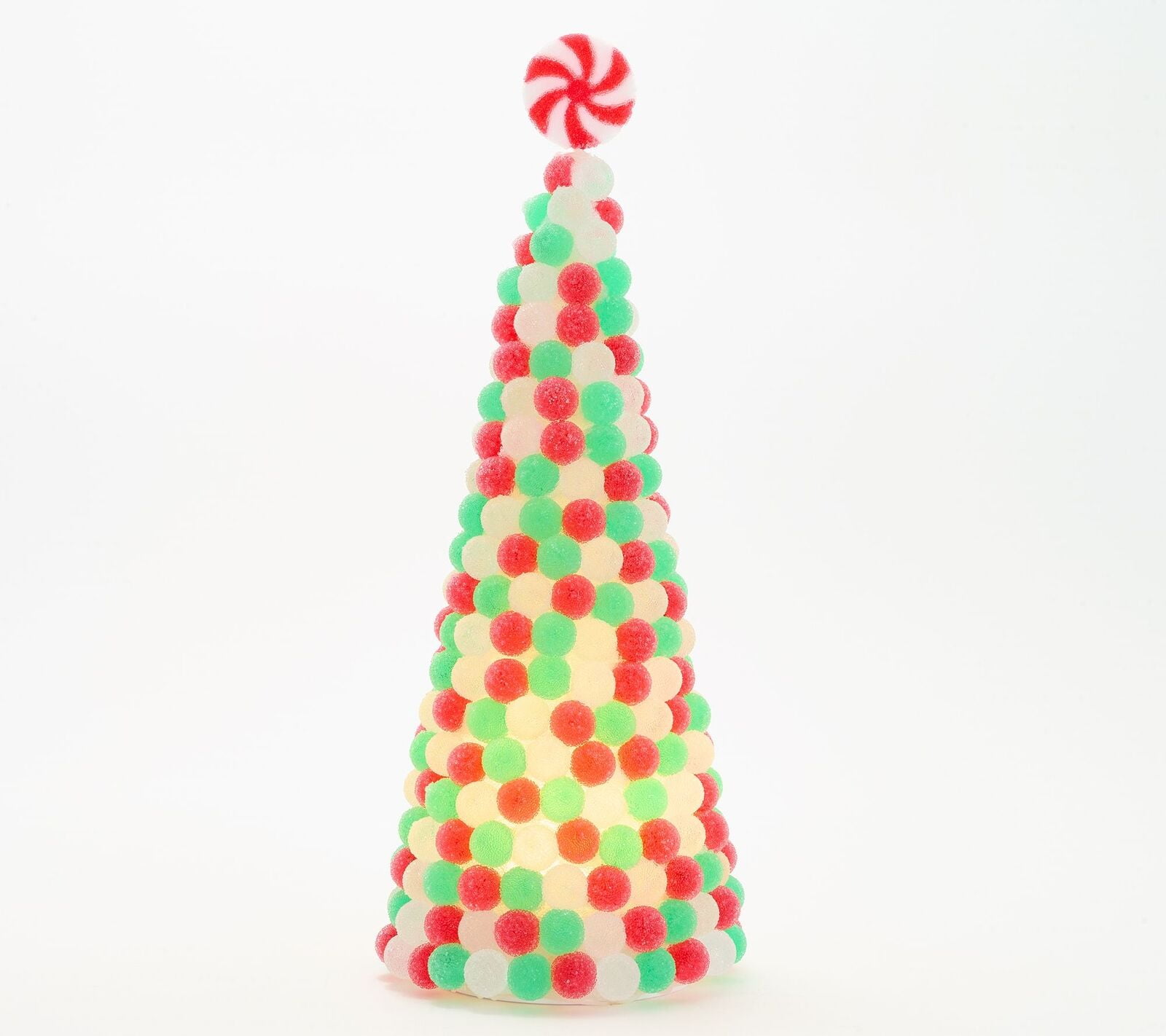 Illuminated 12" Gumdrop Tree with Peppermint Top by Valerie in Classic ...