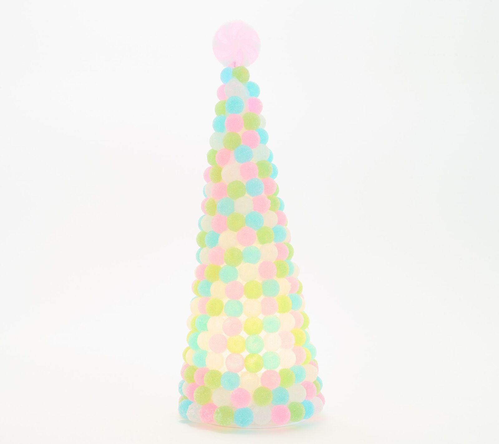 Illuminated 12" Gumdrop Tree with Peppermint Top by Valerie in Pastel ...