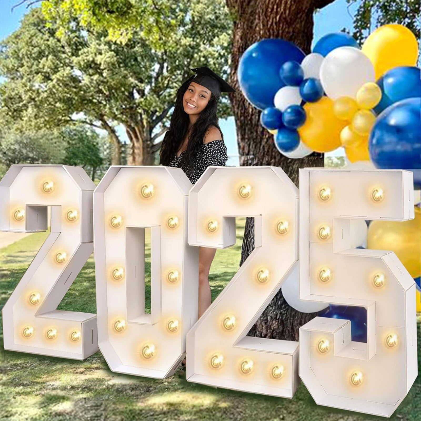 Illuminated 2025 Marquee Sign LED Light Up Numbers for Graduation, New ...