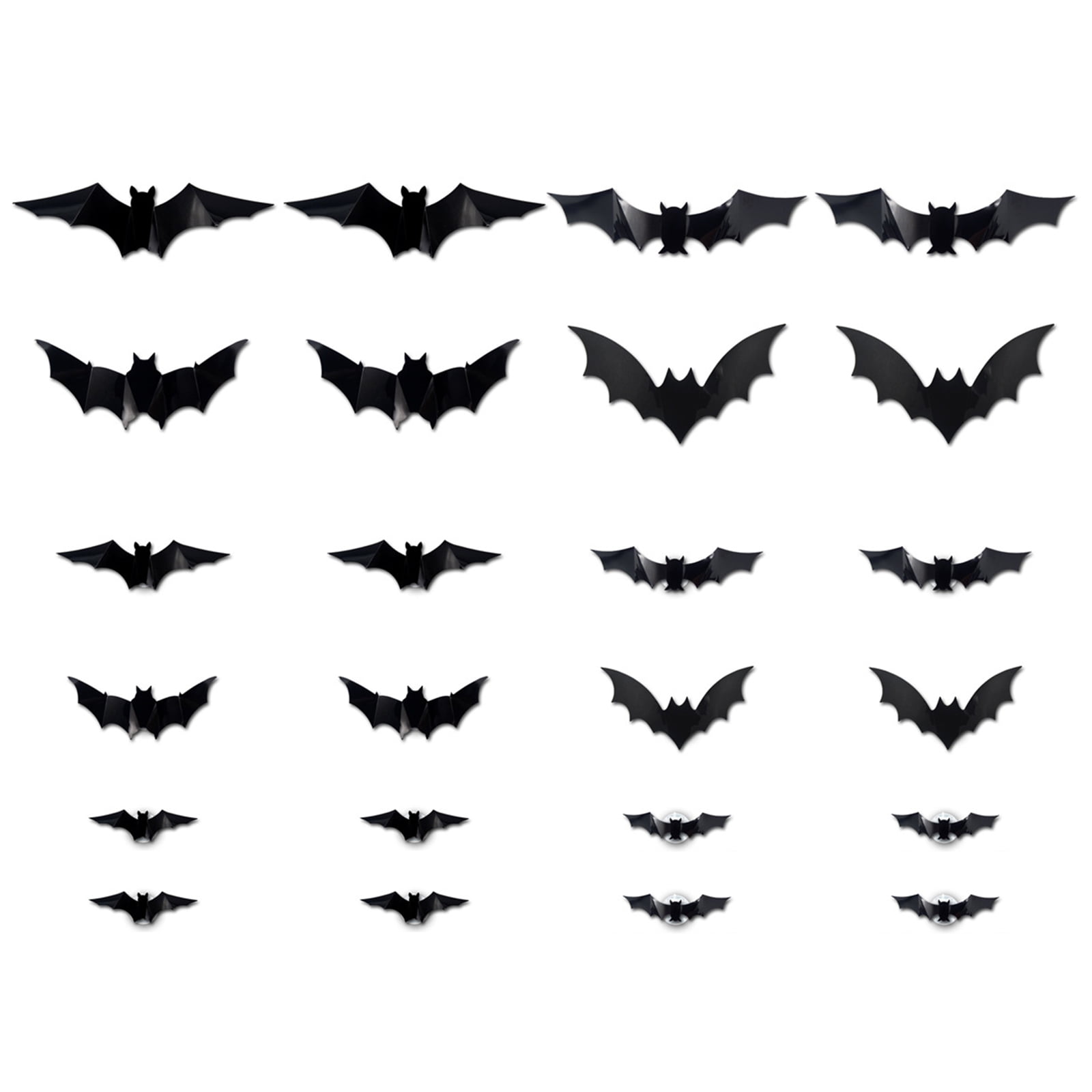 Illuminated Bat Wall Decals Adhesive PVC Bat Clings with LED Light ...