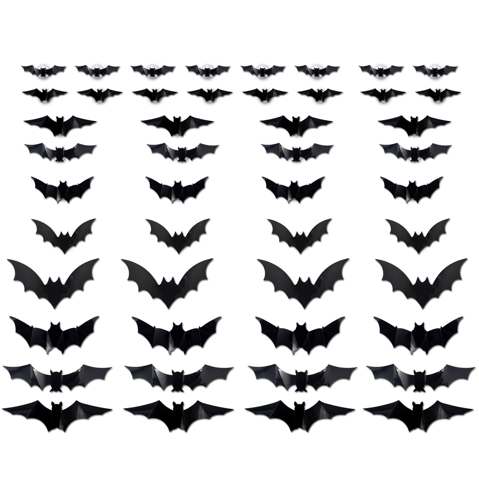 Illuminated Bat Wall Decals Adhesive PVC Bat Clings with LED Light ...