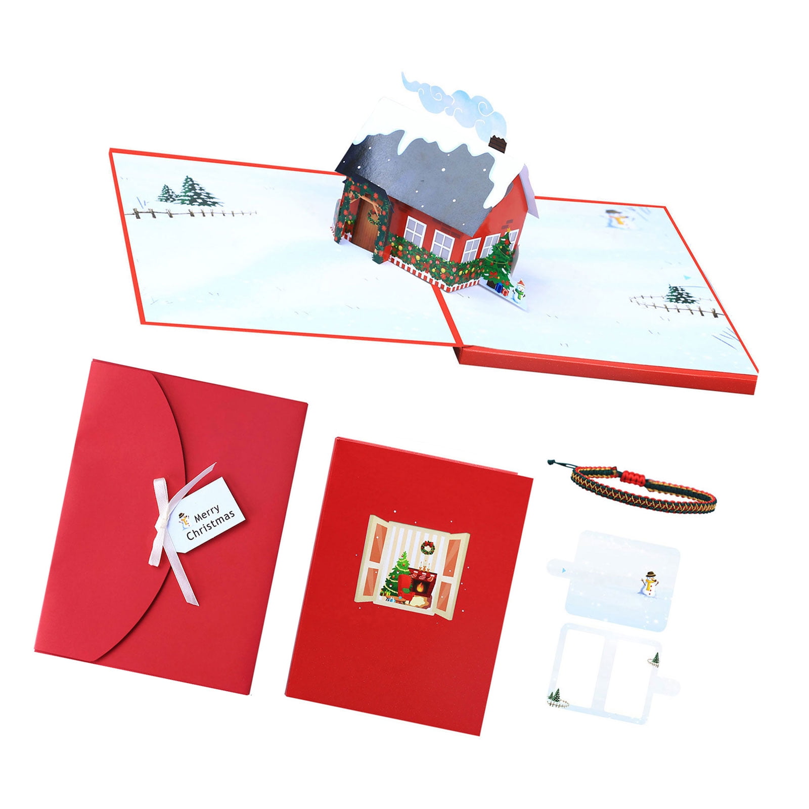 Illuminated Christmas Card with LED Light Glowing Holiday Greeting ...