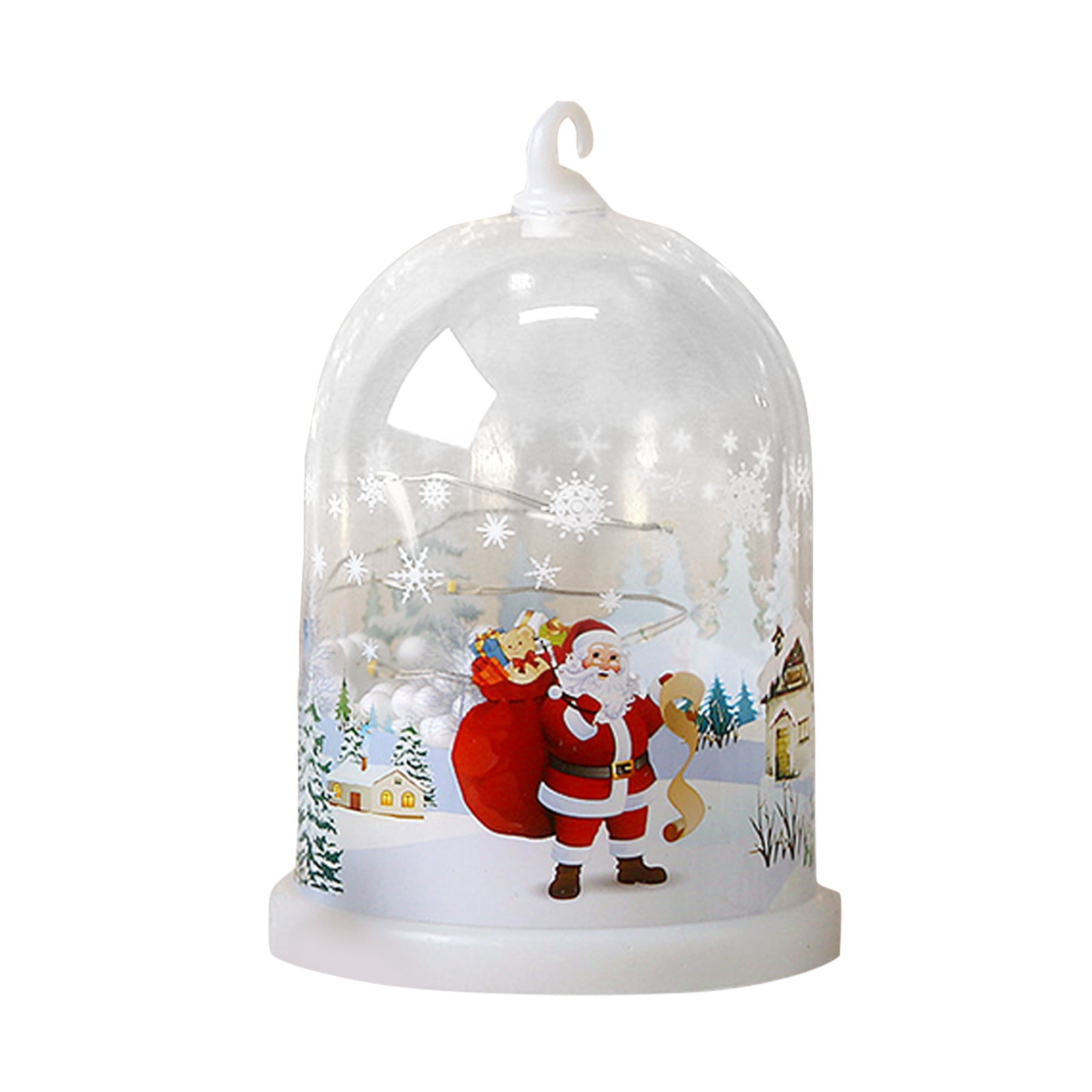 Illuminated Christmas Decorations, Christmas Tree Snow Scene Lights ...