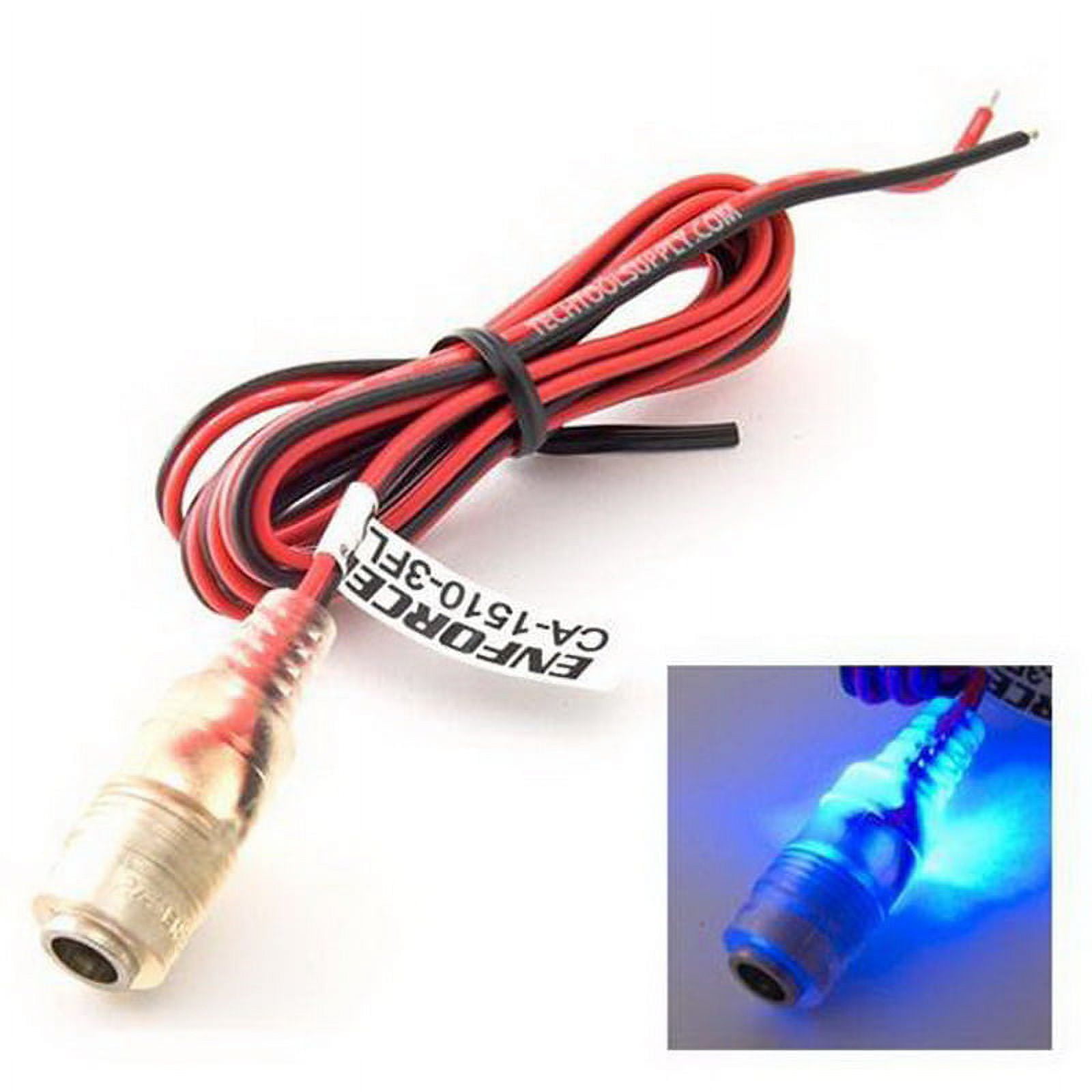 Illuminated DC Jack with 3ft Cord :: 2.1mm Male, CA-1510-3FLQ - Walmart.com