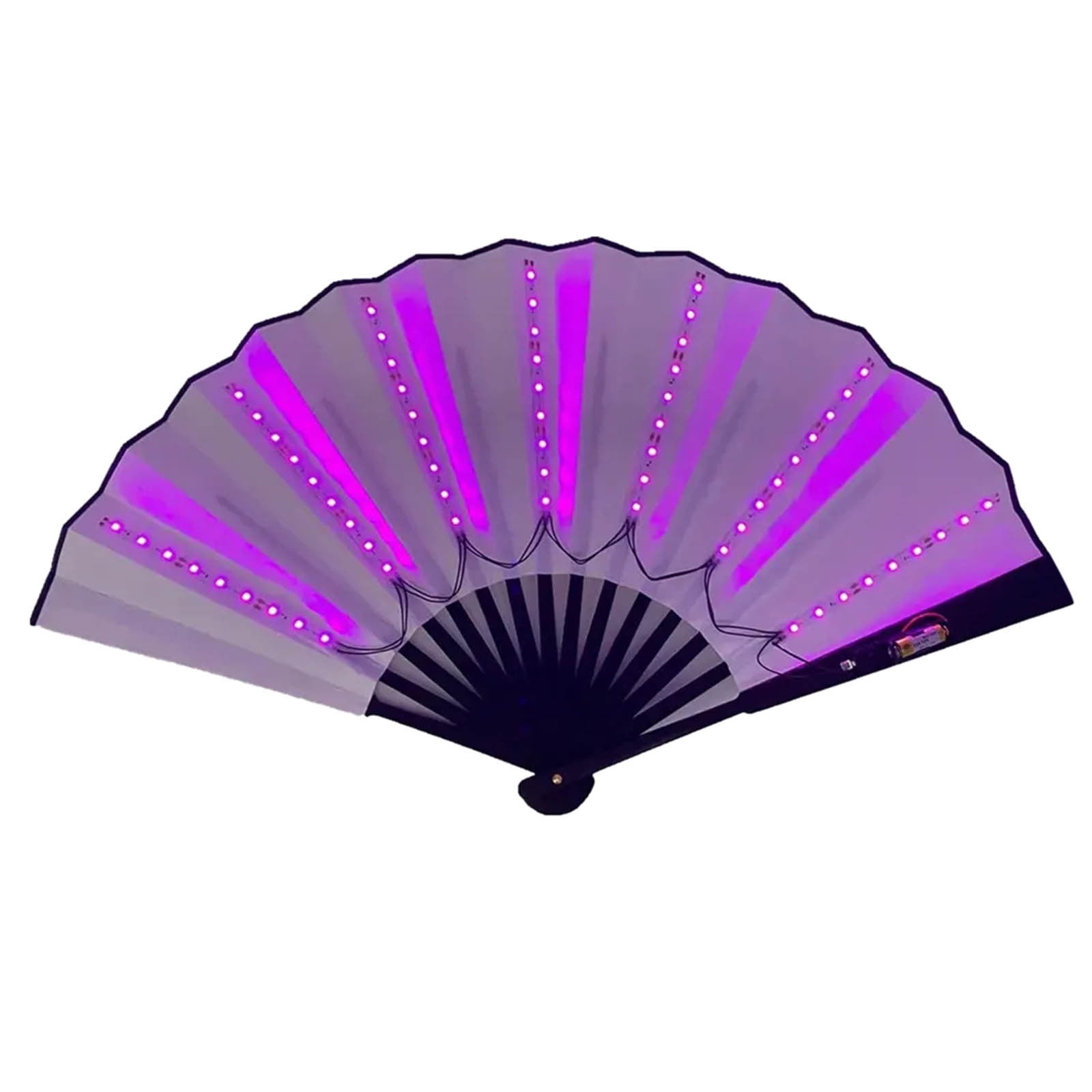 Illuminated Folding Fan,Party LED Hand Fan Boots On The Ground Fan Hand ...