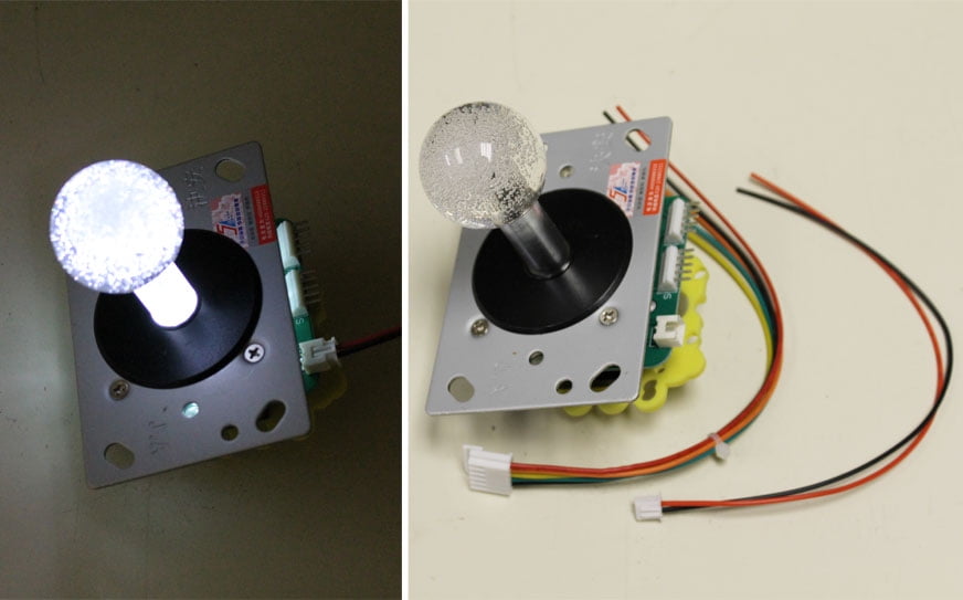 Illuminated LED Arcade Joystick Switchable from 8-way to 4-way (White ...