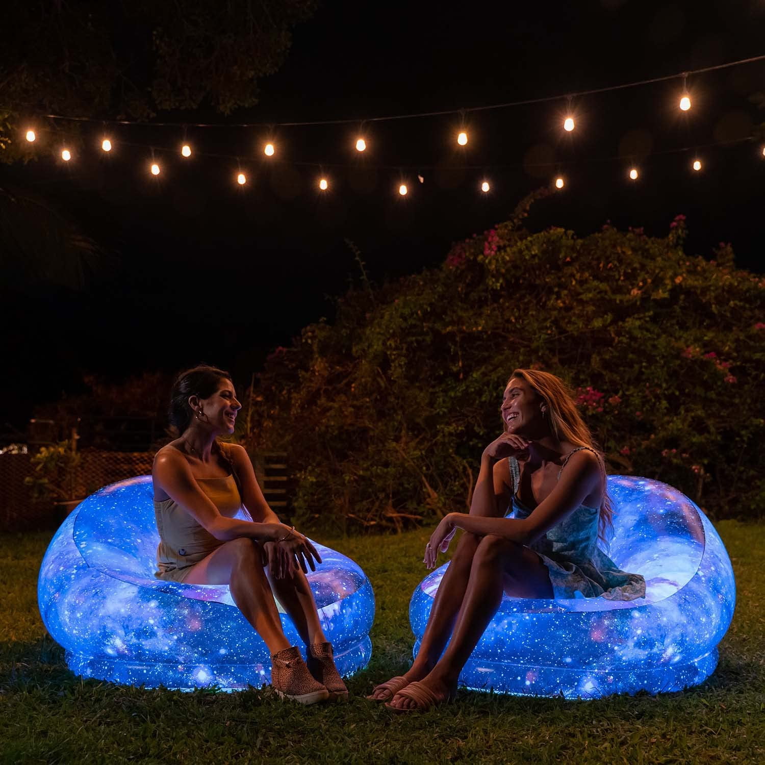 Illuminated LED Inflatable Chairs (Galaxy LED Illuminated Gaming Chair ...