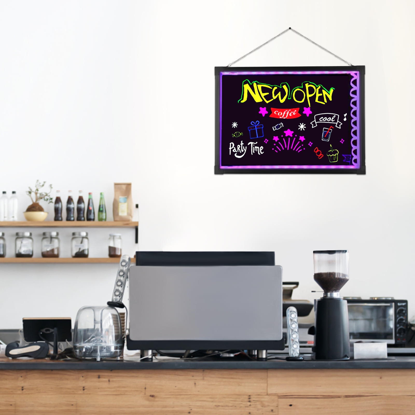 Illuminated LED Menu Sign Board Message Writing Board with Fluorescent ...