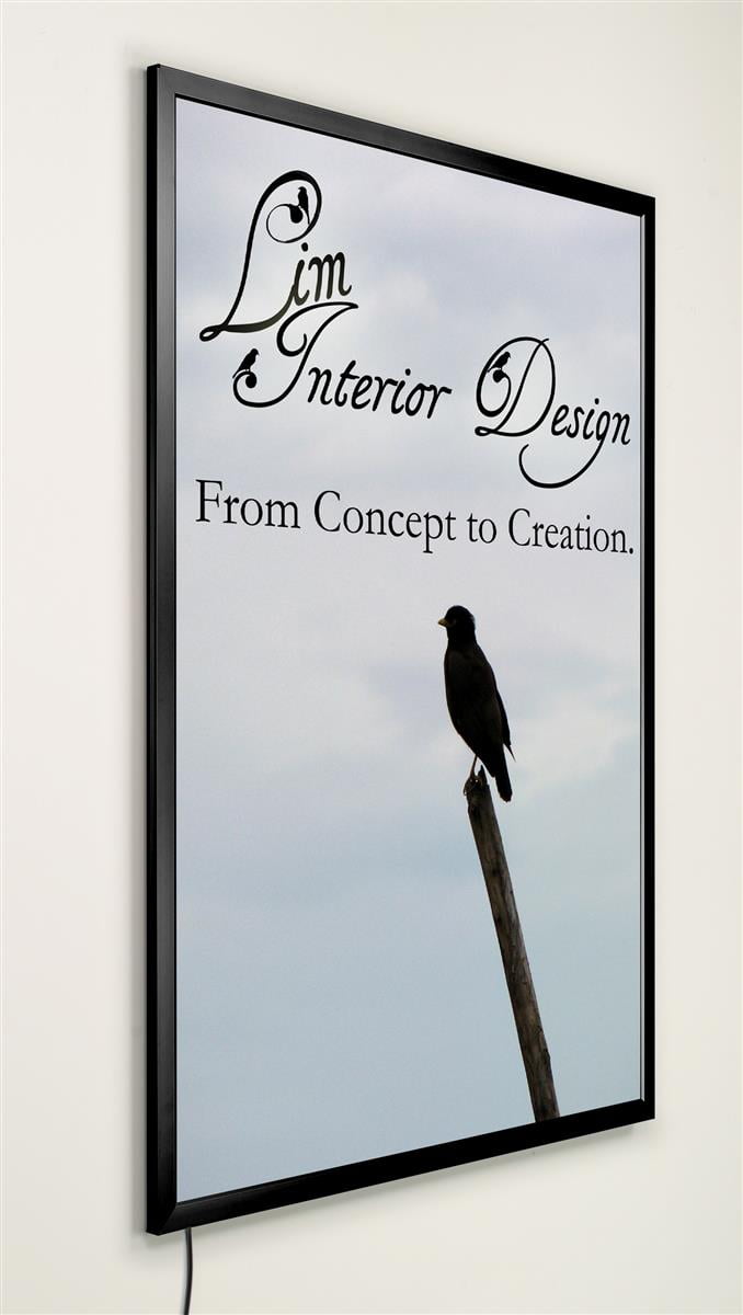 Illuminated Poster Frame Displays 24 x 36-Inch Graphics, 25-5/8 x 37-5/ ...