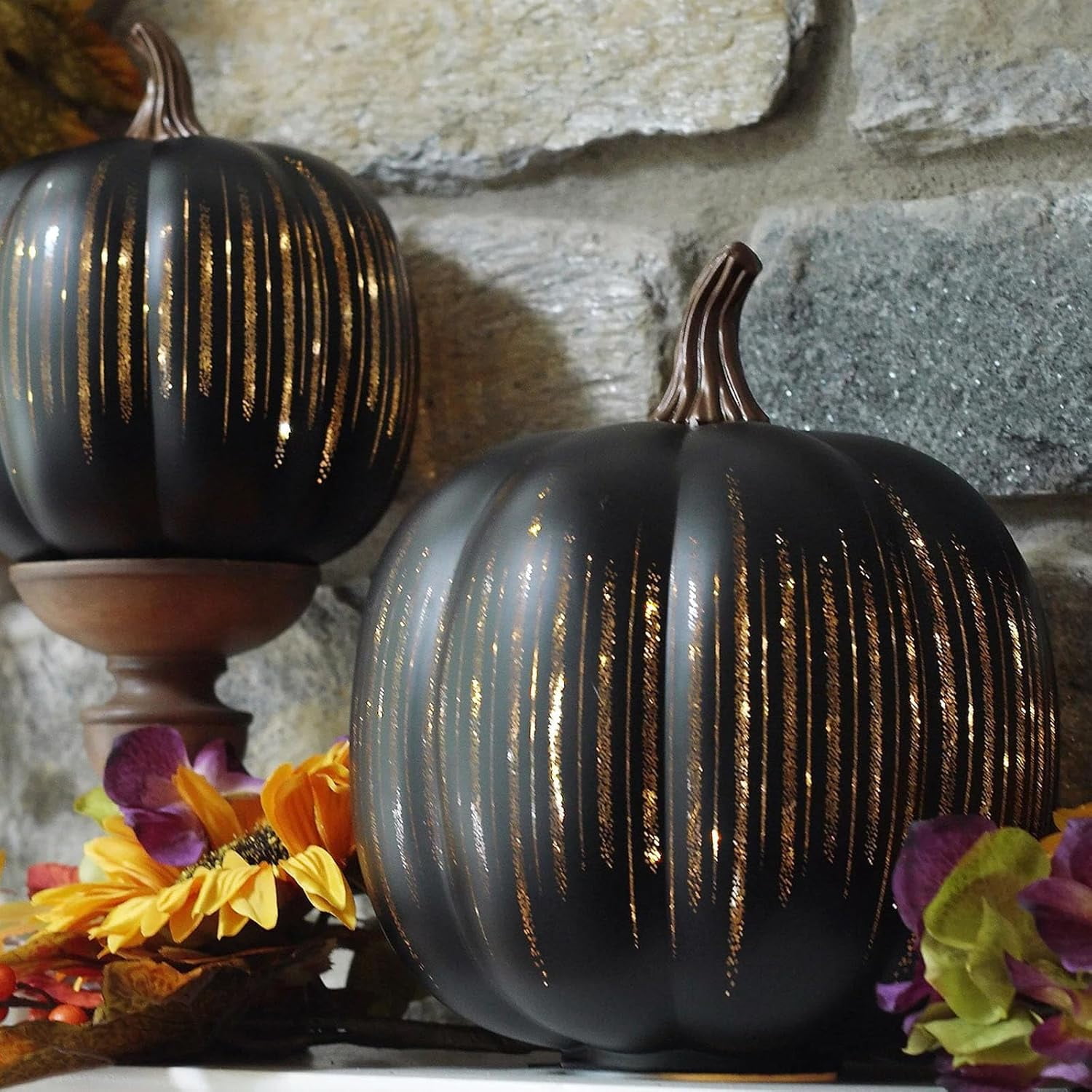 Twinkle Pumpkin 7 Inches, Twinkle Light Pumpkins, Set of 2 Illuminated ...