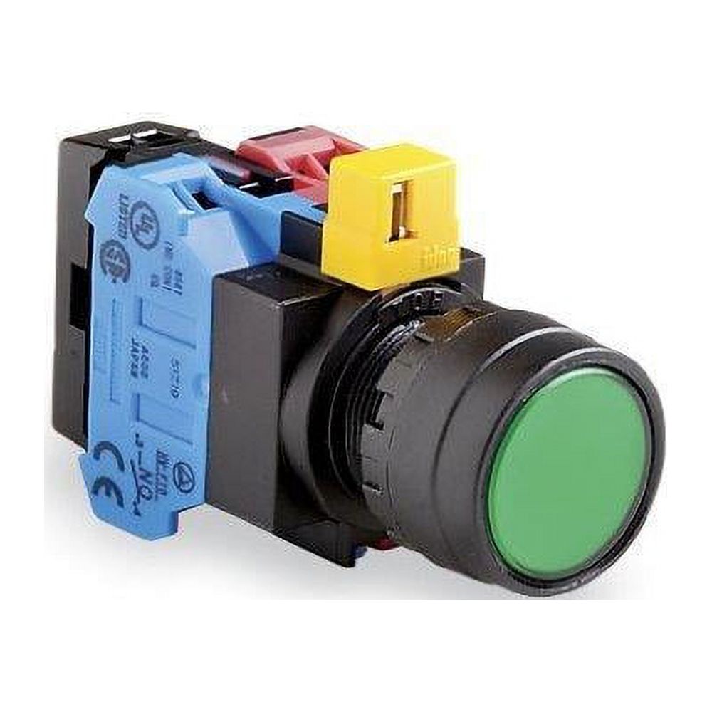 Illuminated Push-Button Switch, Round, Green - Walmart.com