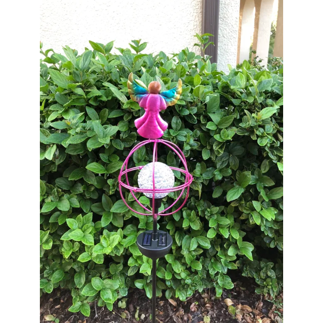 Illuminated Rotating Angel Garden Stake - Walmart Business Supplies