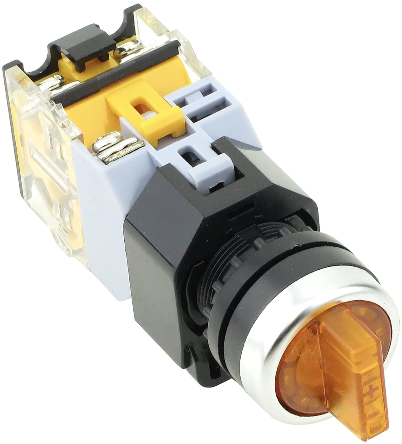 Illuminated Selector Switch 22MM 2-Position Maintained 24V /DC with 1 ...
