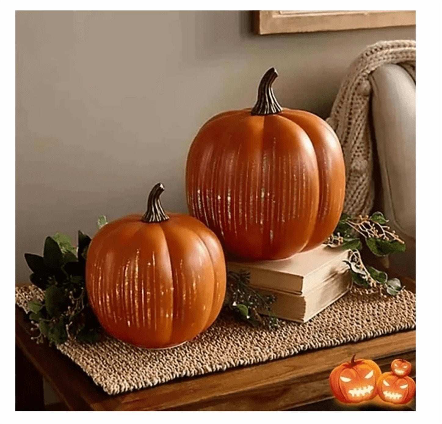 Illuminated Starry Night Glass Pumpkins,Cherishous Twinkle LED Light ...