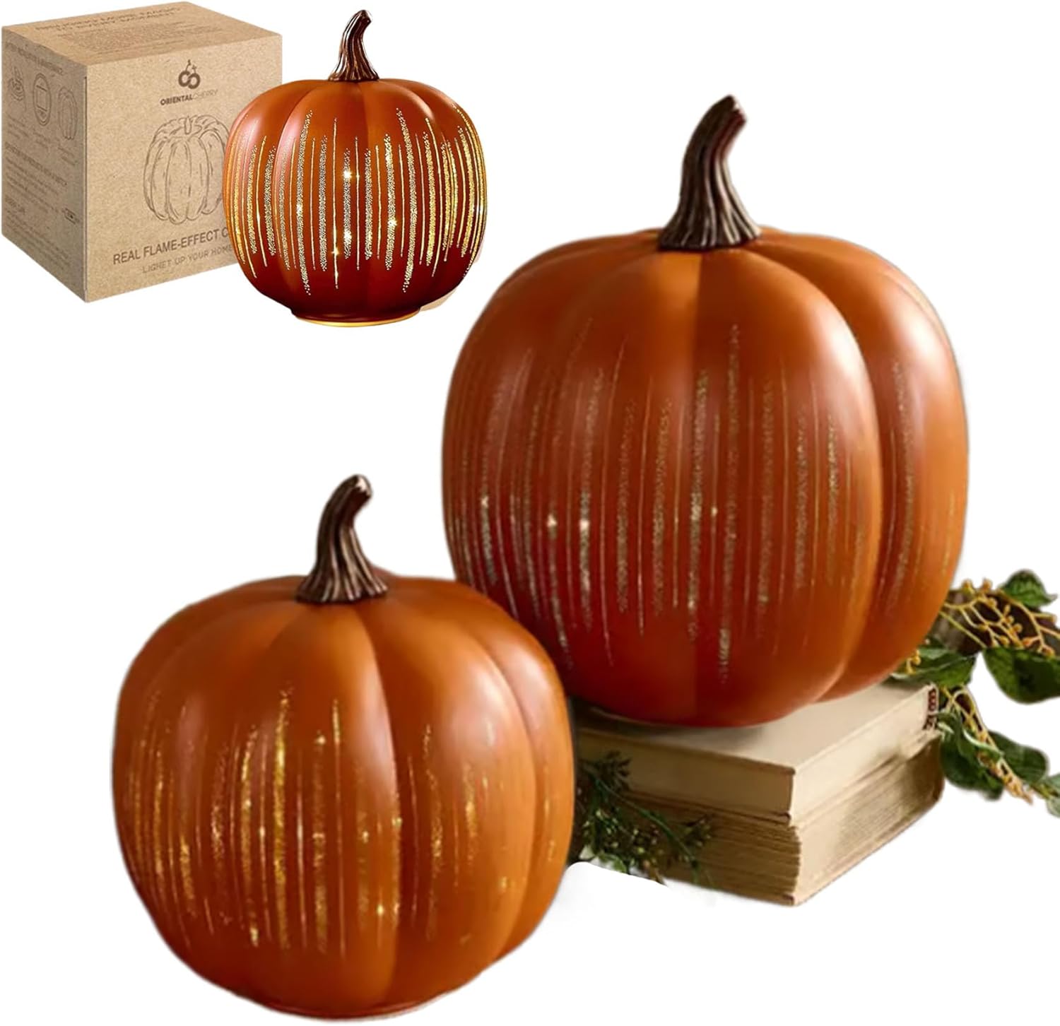 Illuminated Starry Night Pumpkins Halloween Decorations, Twinkle Light ...