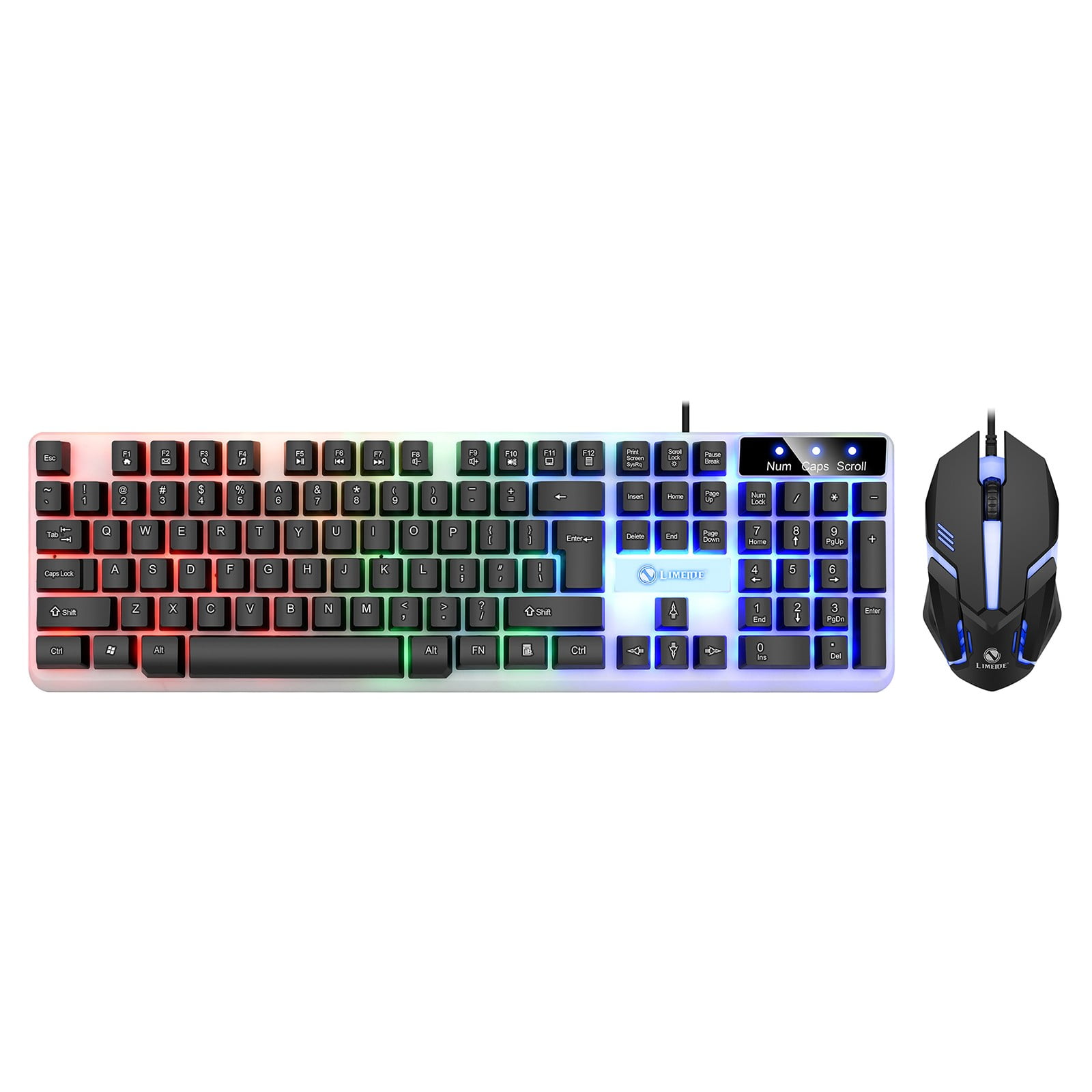 Illuminated USB Gaming Keyboard and Mouse Combo Ergonomic ABS Injection ...