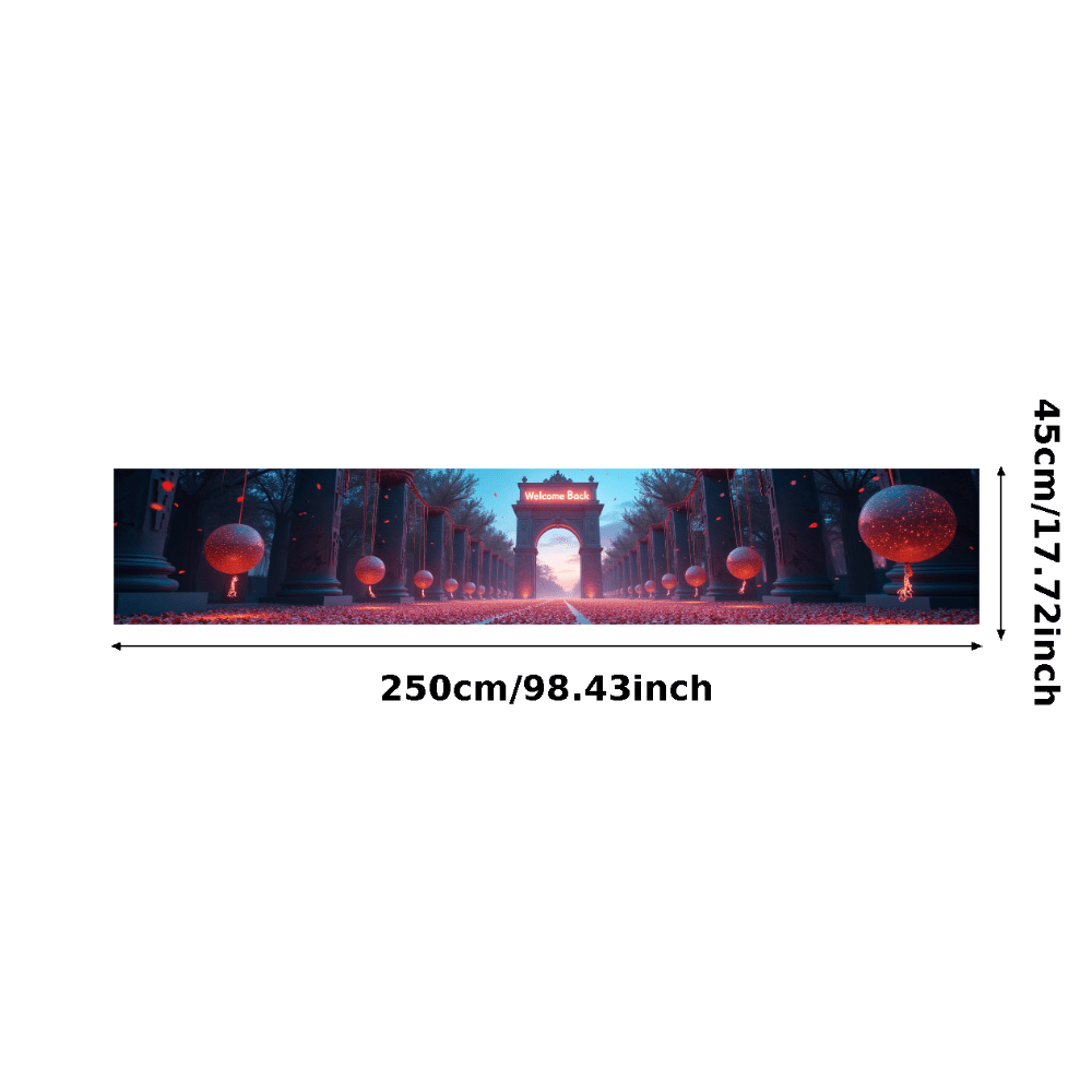 Illuminated Welcome Back Banner, Archway Themed Backdrop, Glittering ...
