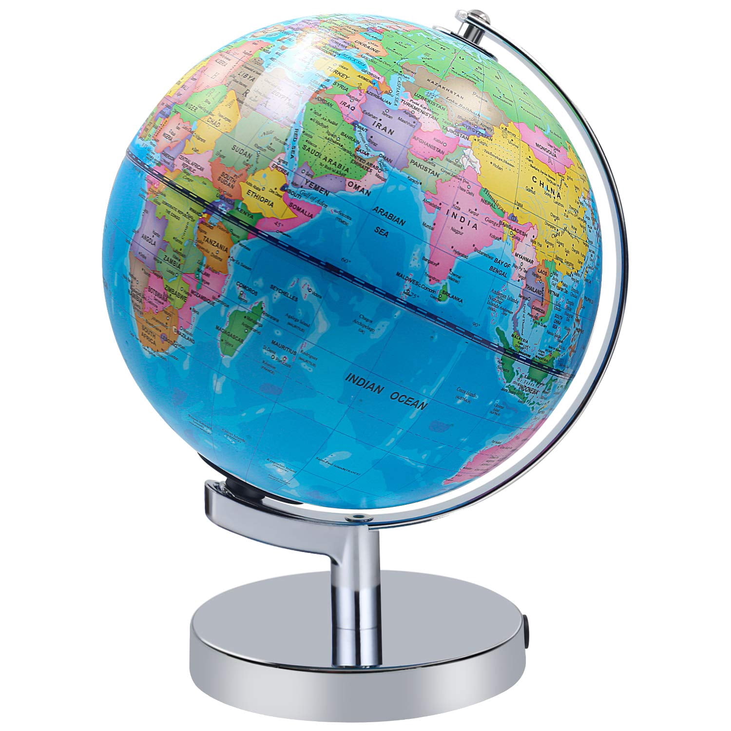 Illuminated World Globe for KEF16 Kids, Educational Globe Stand Built ...