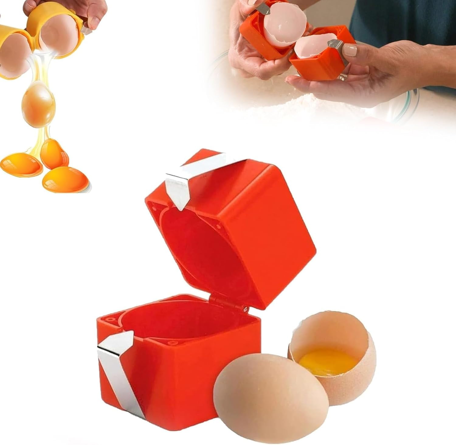 Illuminateupon Egg Opener, Egg Cube Egg Separator Handheld, Egg Shell ...