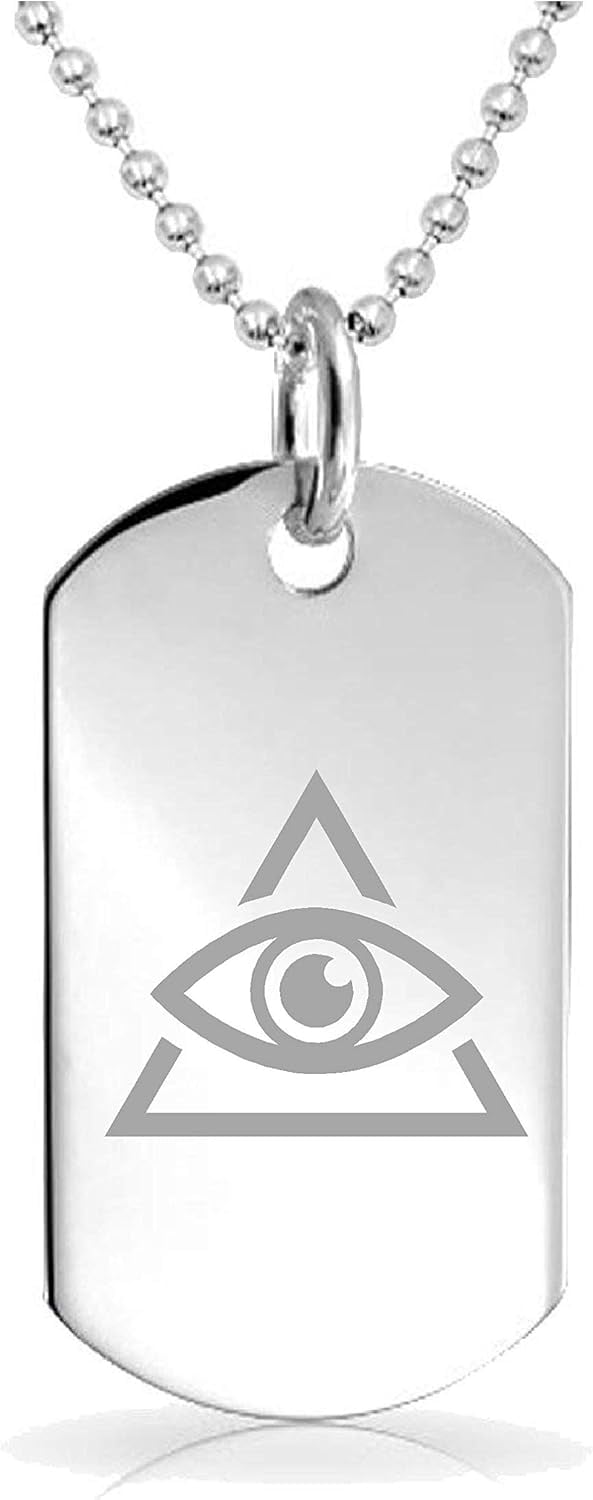 Illuminati Custom Engraved Pendant Charm with Necklace Keychain Jewelry ...