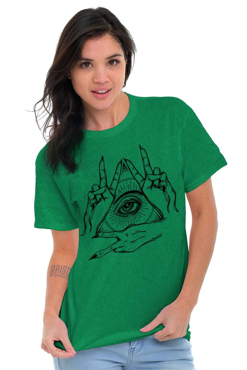 Illuminati Pyramid All Seeing Eye Women's Graphic T Shirt Tees Brisco ...