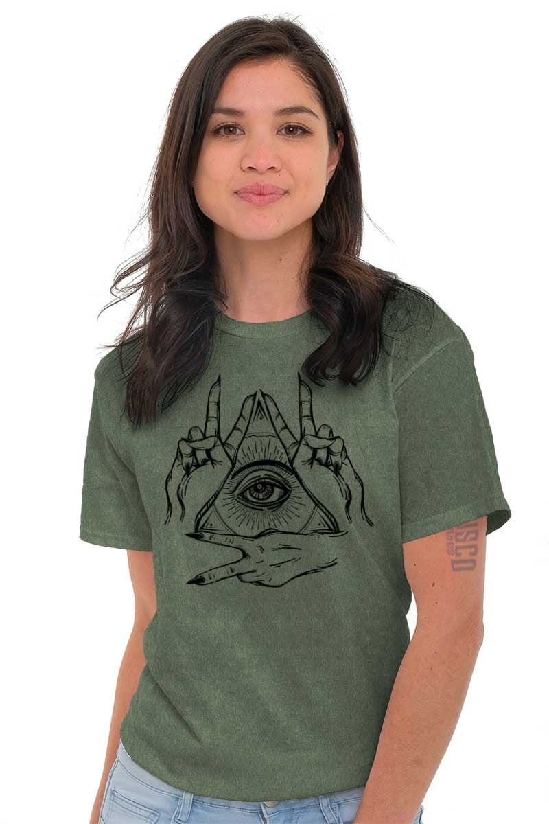 Illuminati Pyramid All Seeing Eye Women's Graphic T Shirt Tees Brisco ...