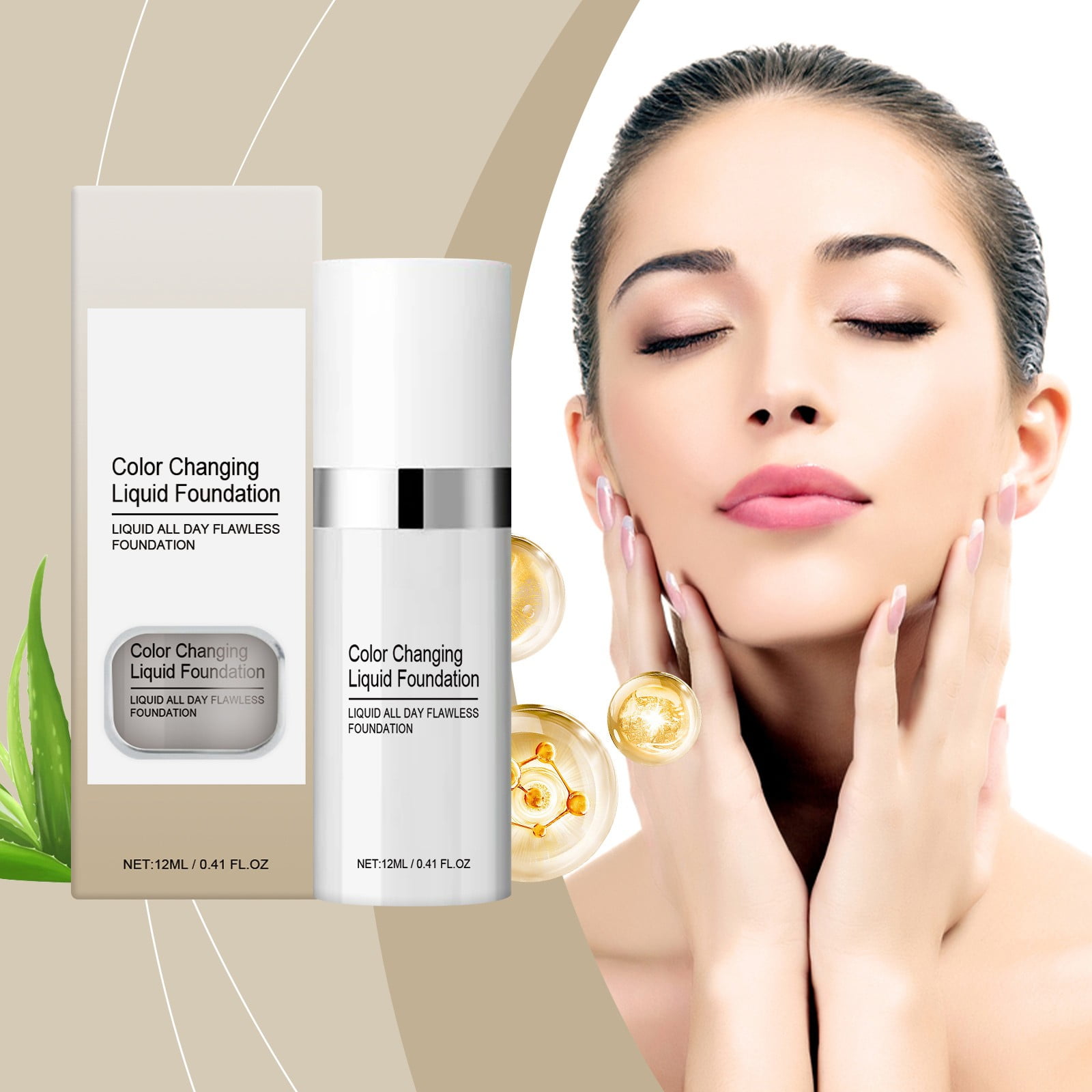 Illuminating Natural Brightening Color Changing Liquid Foundation (12ml ...