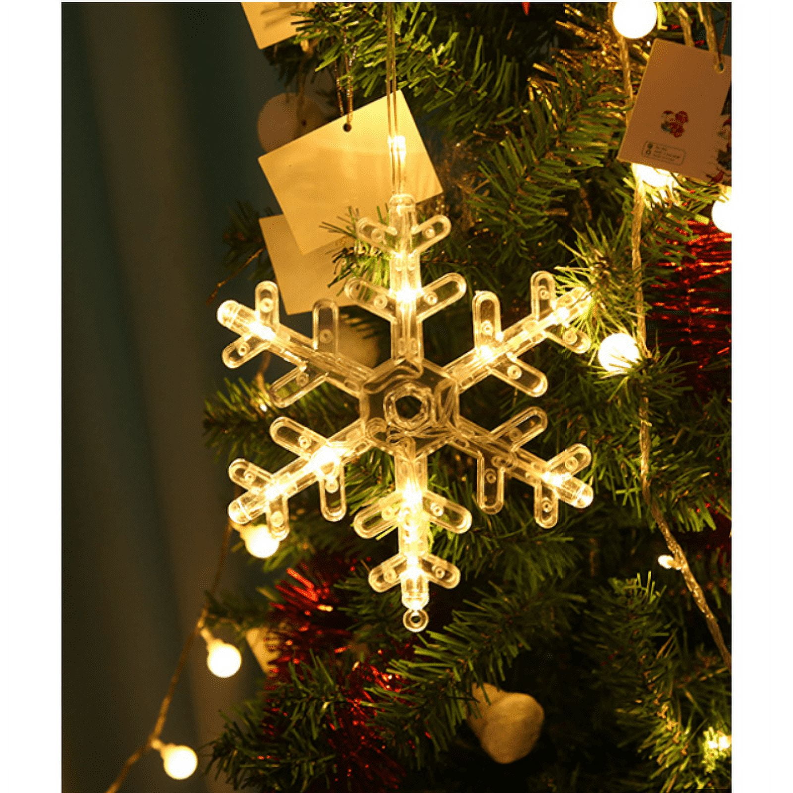 Radiant Snowflake Lamp, Weather-Resistant Non-Twinkle Icicle Lights For ...