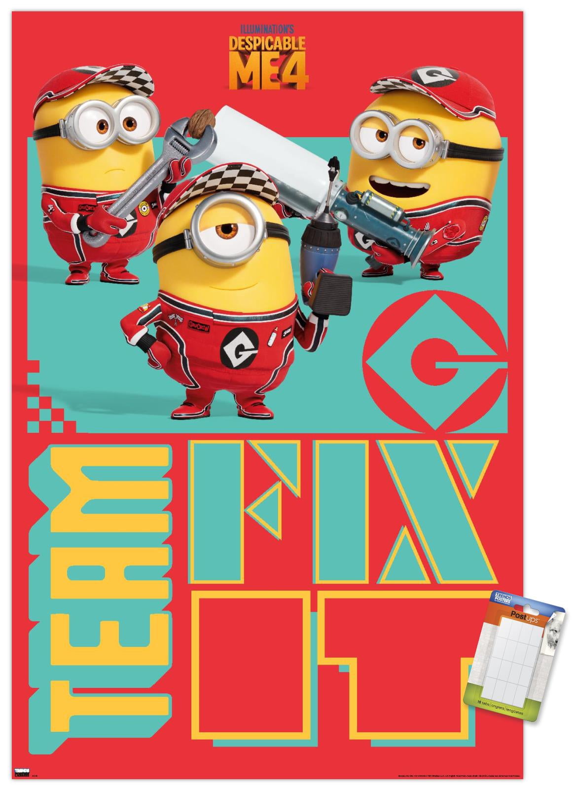 Illumination Despicable Me 4 - Team Fix It Wall Poster, 14.725" x 22. ...