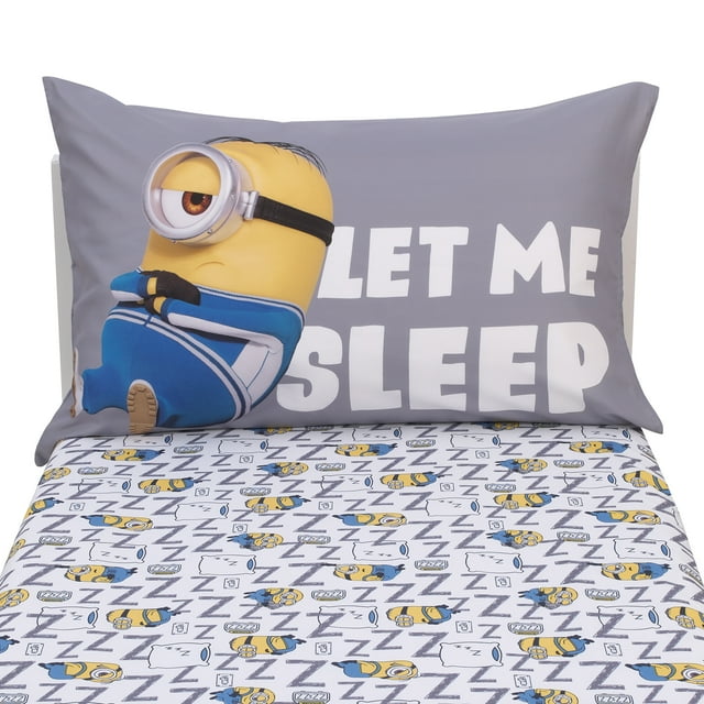 Illumination Lazy Minions Club Toddler 2 Piece Fitted Sheet Set ...