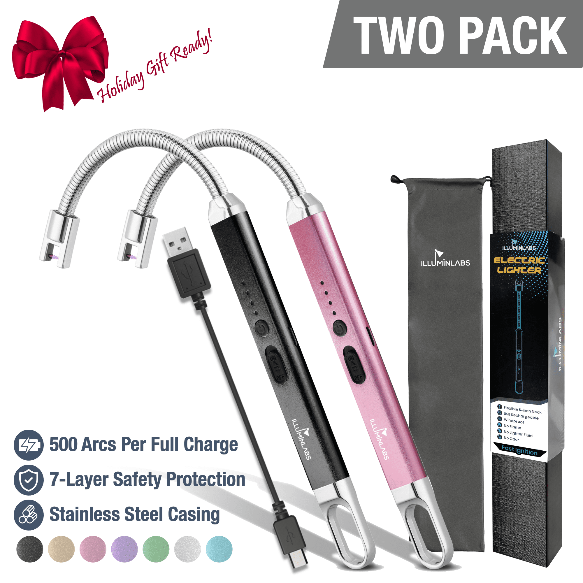 Illuminlabs Electric USB Rechargeable Lighters Pack - Windproof ...