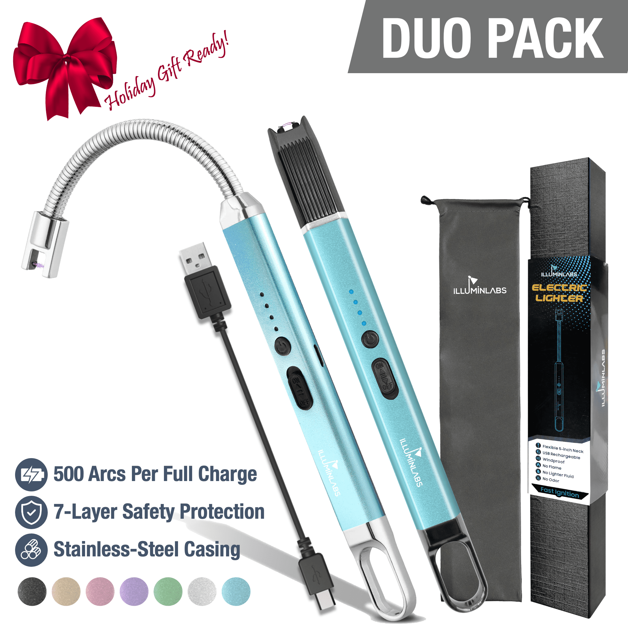 2Pack Electric Lighter – USB Rechargeable Candle lighter, Windproof ...