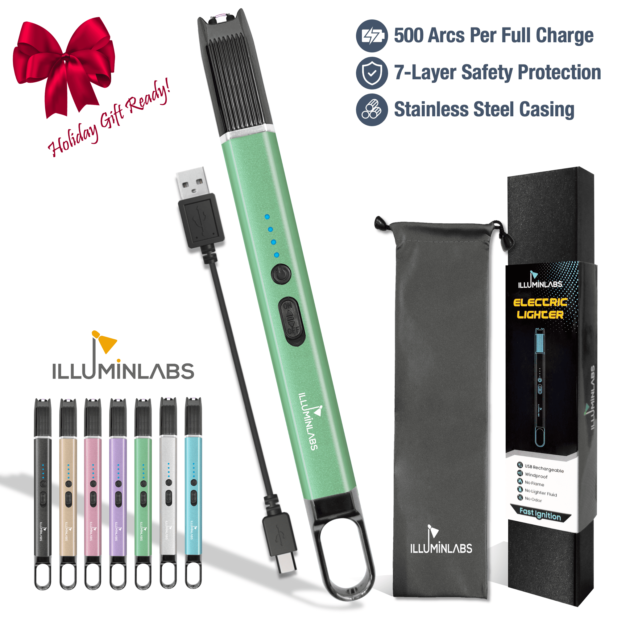 Electric Lighter - USB Rechargeable Candle lighter, Windproof Flameless ...
